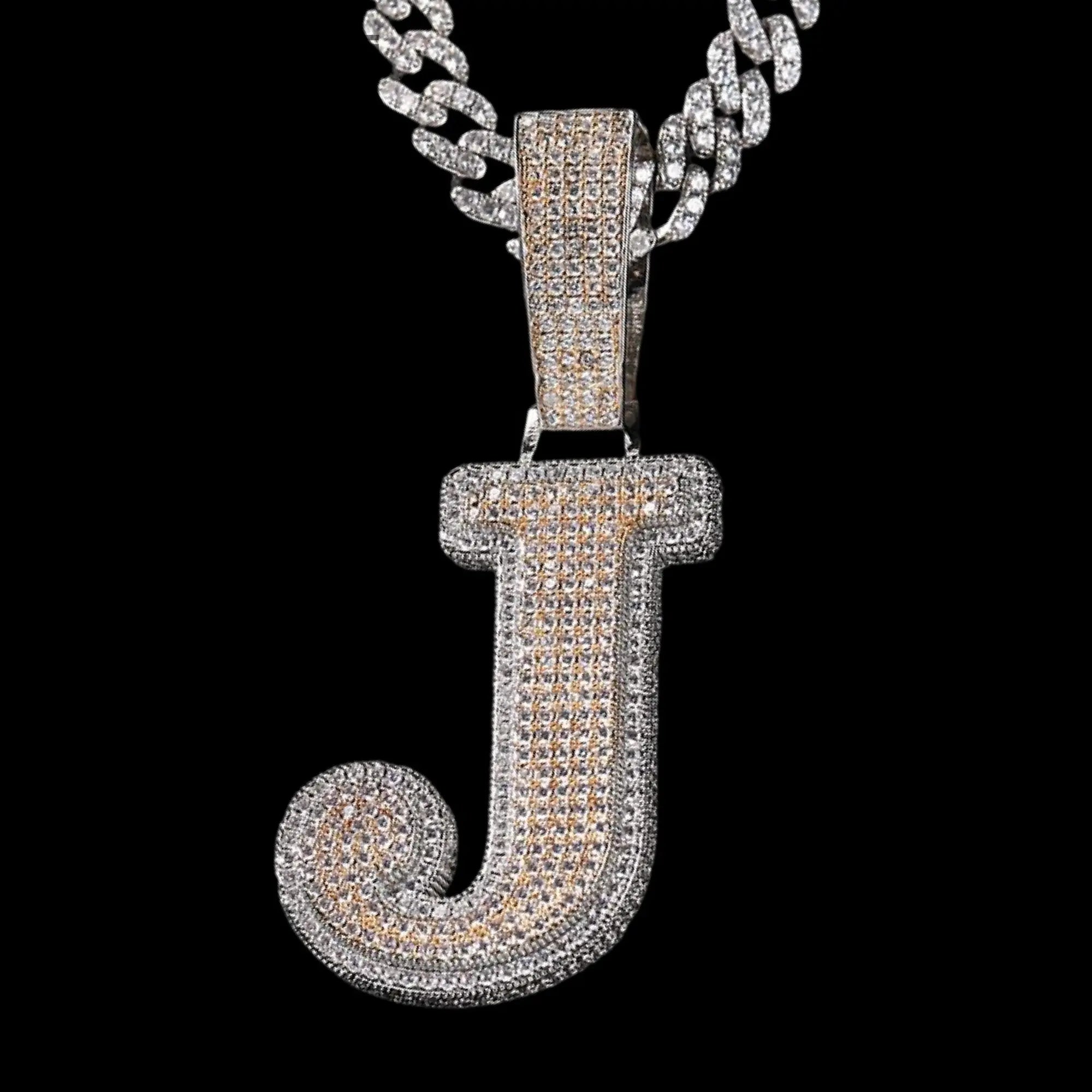Iced 26 Initial Letters Pendant | BigBagBling
