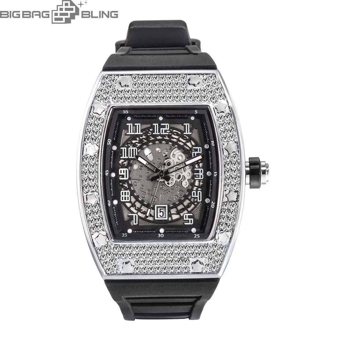 Iced Out Barrel type Watch - BigBagBling
