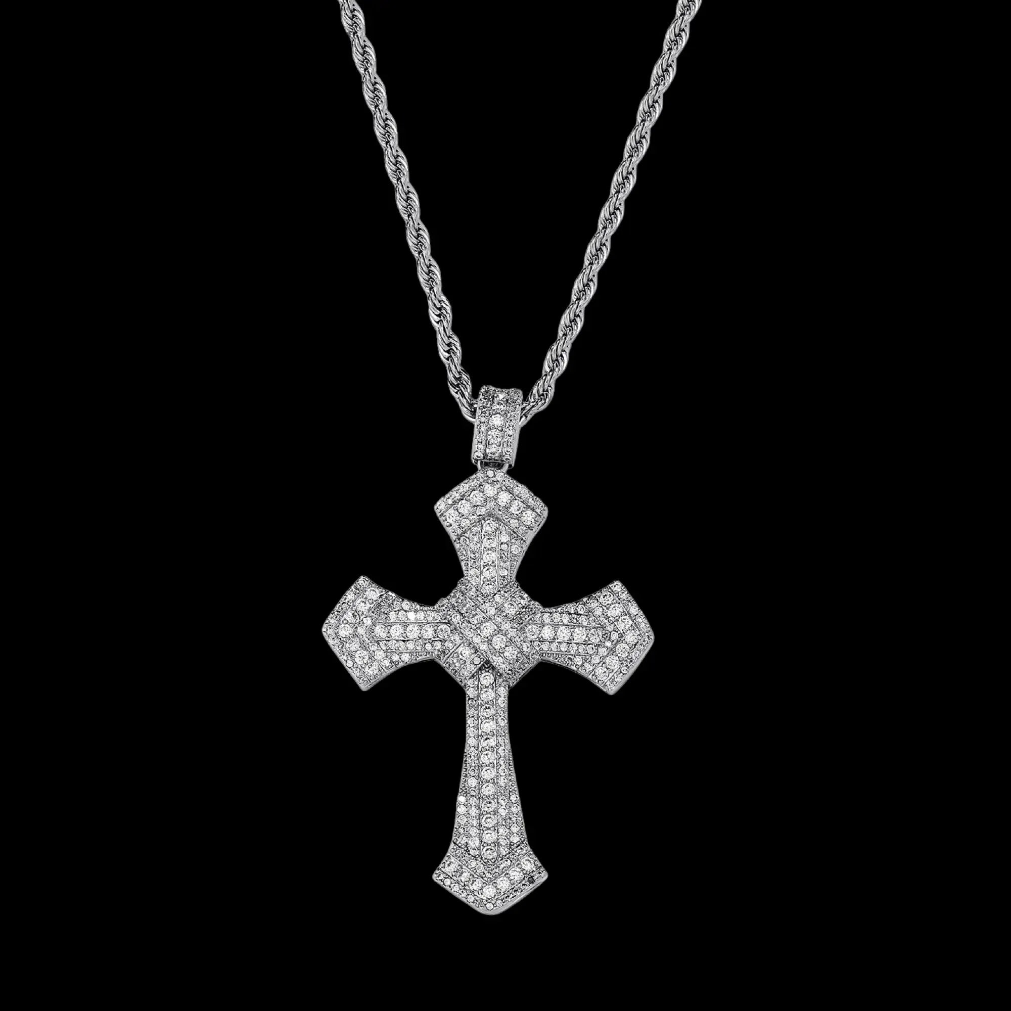 Iced Out Cross Pendant - BigBagBling