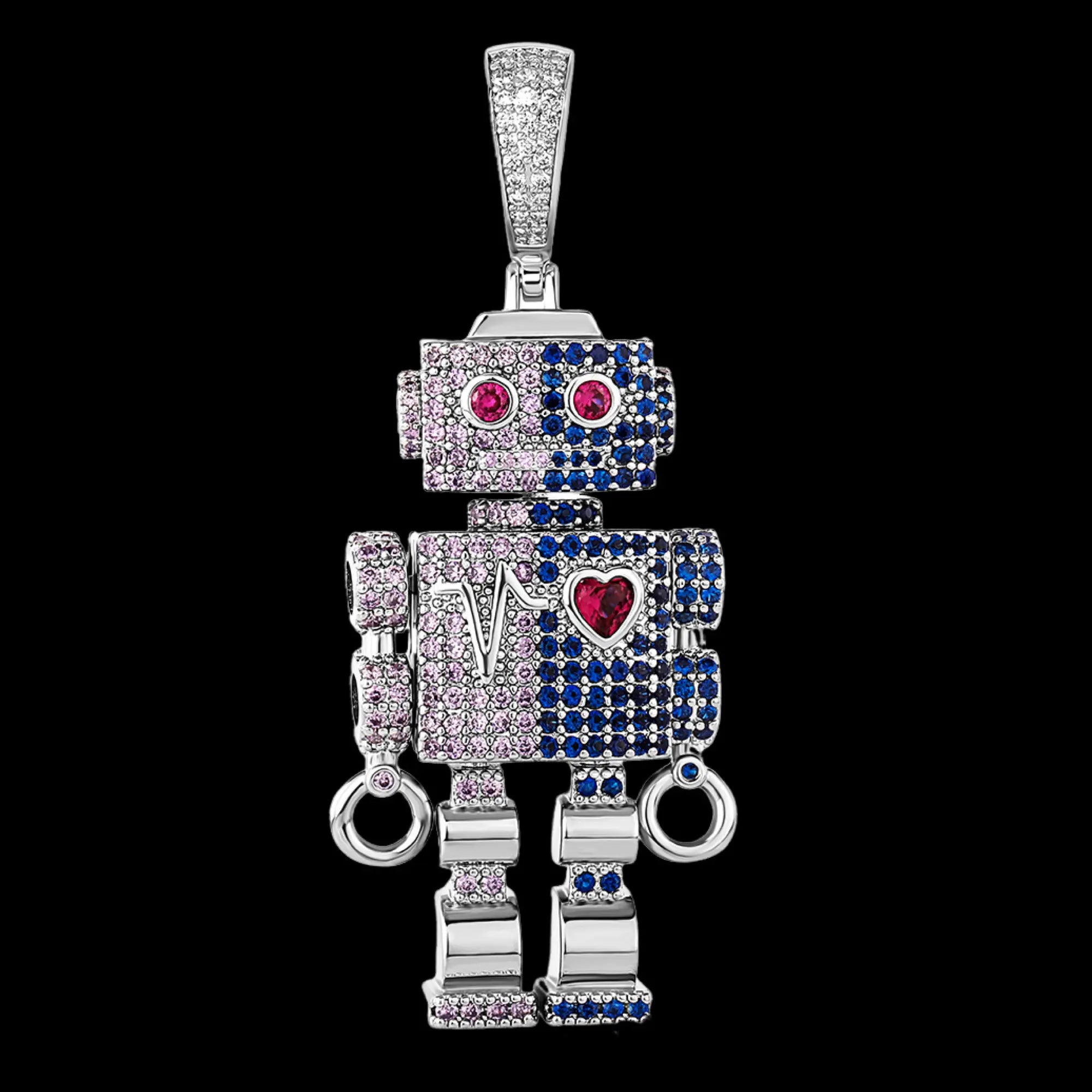 Iced Robot Pendant | BigBagBling