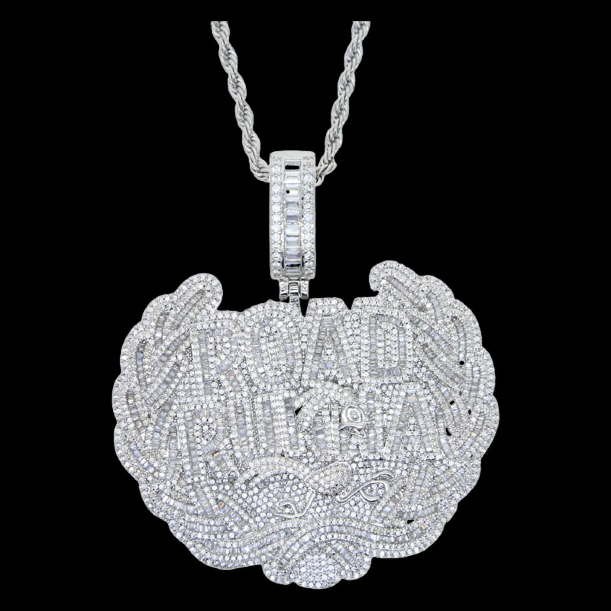 Iced out Road Runna Pendant - BigBagBling